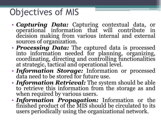 Management information system ( MIS ) | PPTX | Databases | Computer Software and Applications