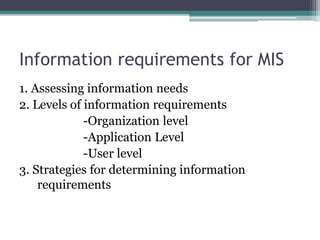 Management information system ( MIS ) | PPTX