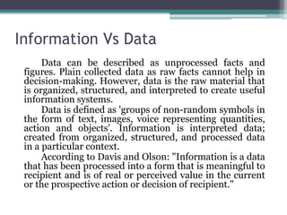 Management information system ( MIS ) | PPTX
