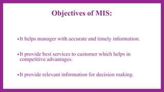 Management information system (MIS) | PPTX