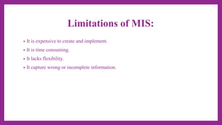 Management information system (MIS) | PPTX