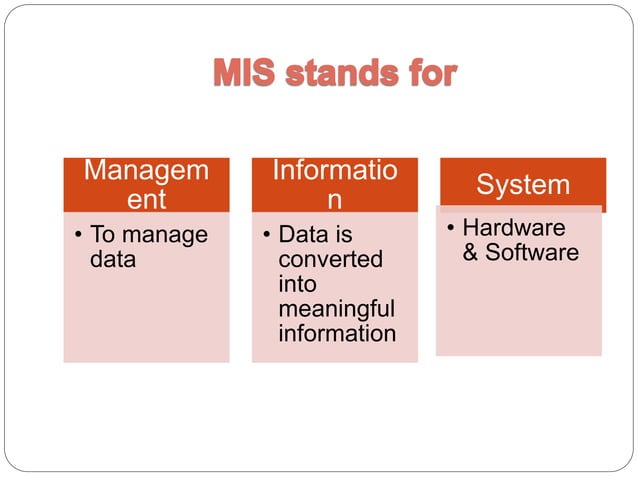 Management Information System (MIS) | PPT