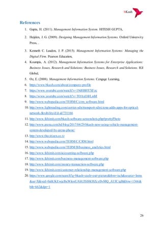 Management Information System on bkash | DOCX
