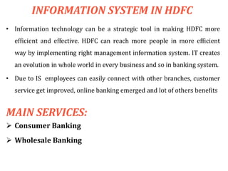 Management information system on hdfc | PPTX