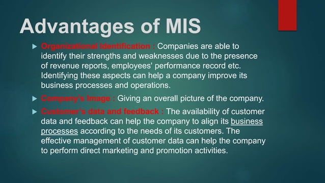 Management information system presentation | PPTX