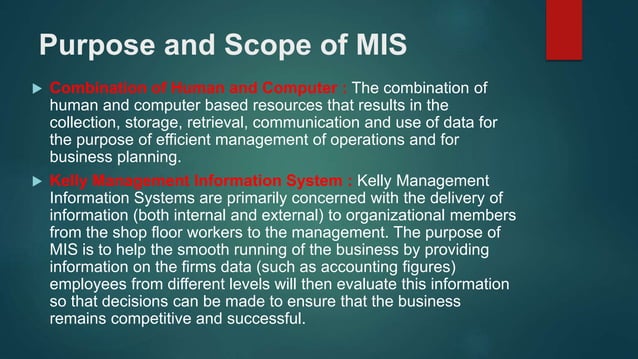 Management information system presentation | PPTX