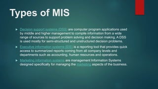 Management information system presentation | PPTX