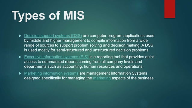 Management information system presentation | PPTX