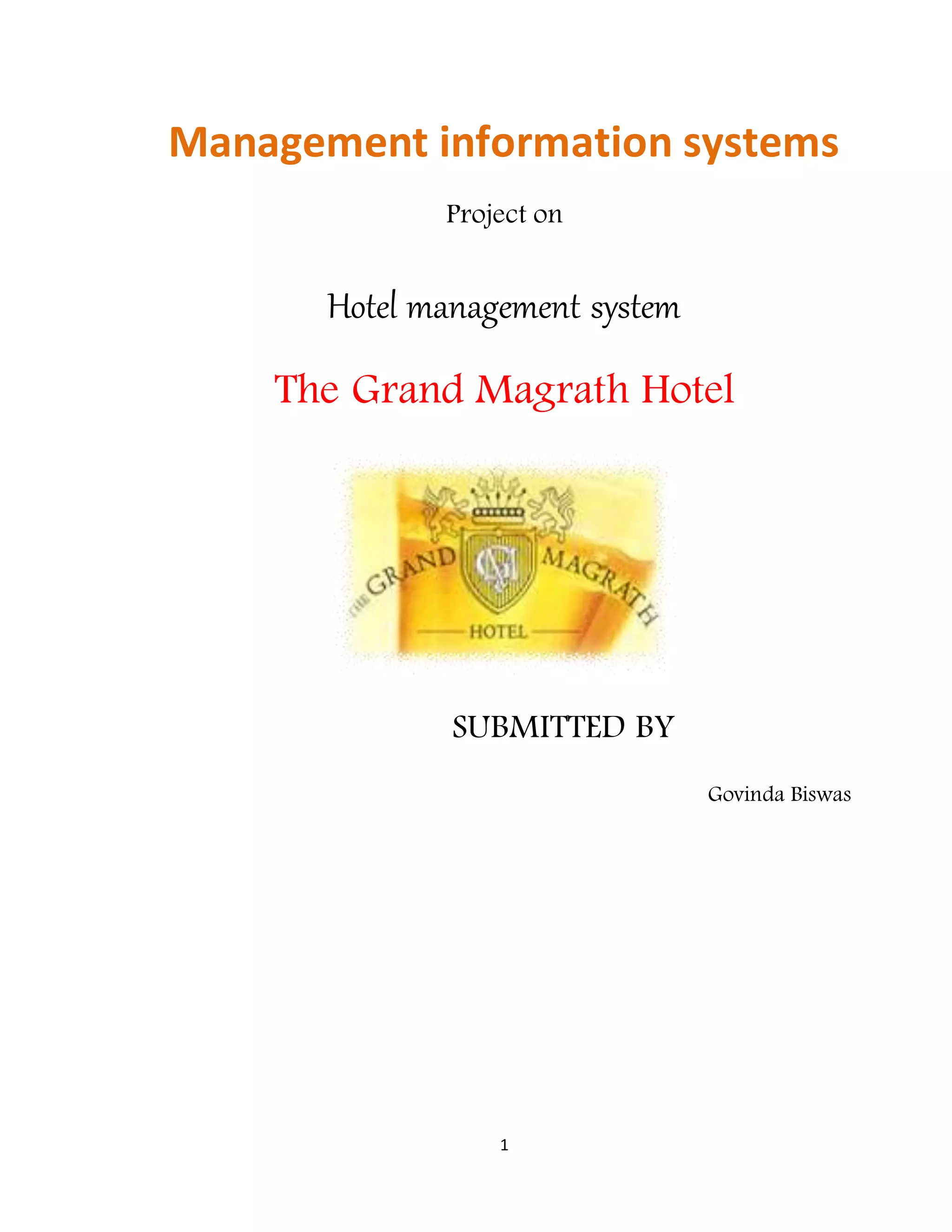 “Hotel management information system” | DOCX