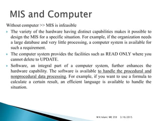Management information systems | PPT