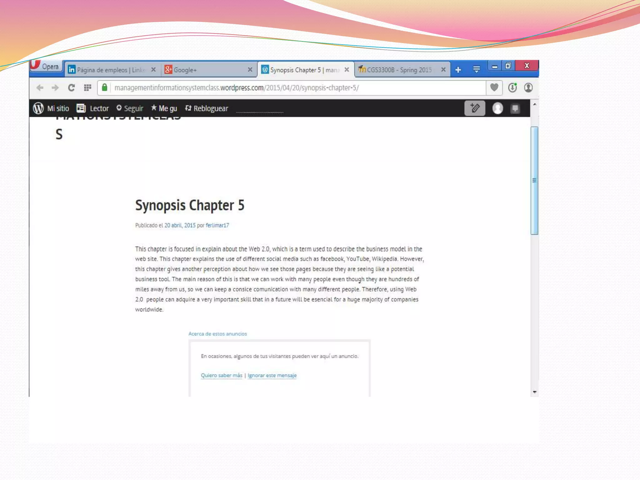 Management Information Systems Class Pptx Internet Computing