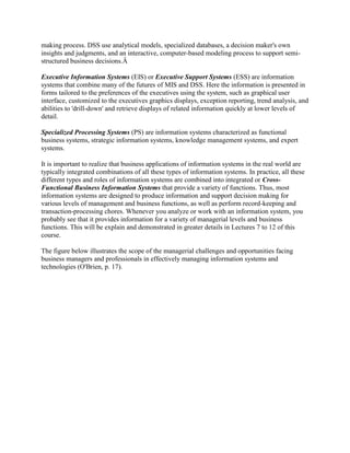 Management information systems and decision | PDF