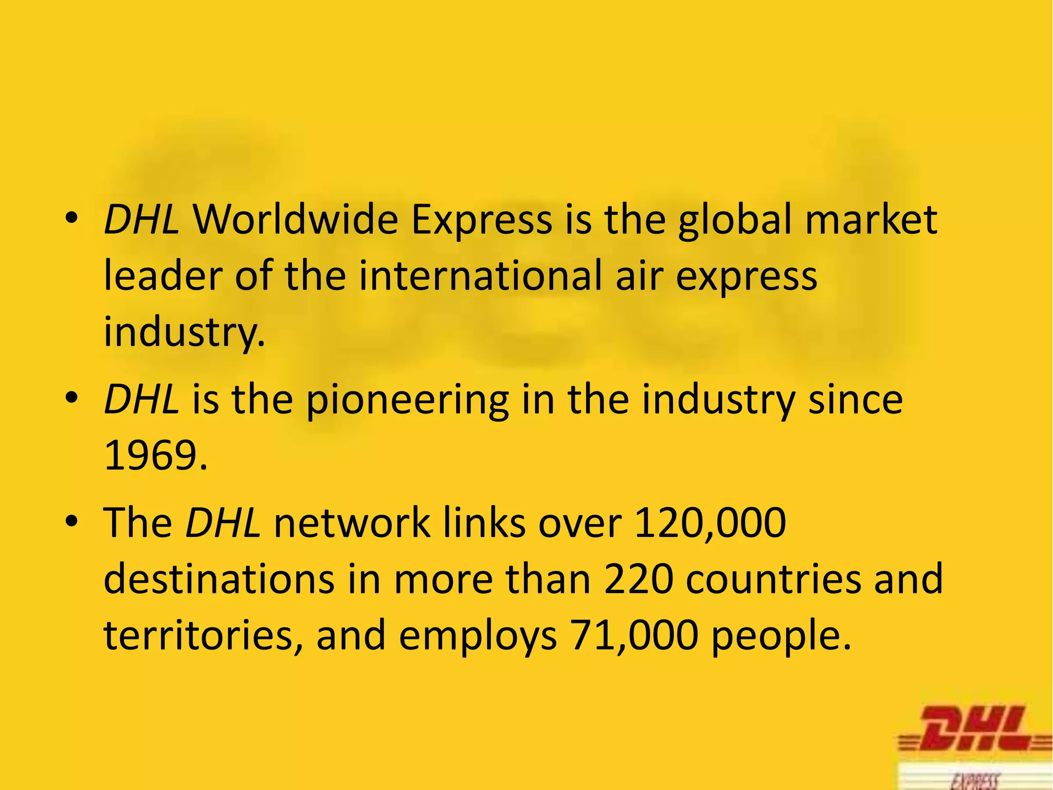 Management information systems in DHL | PPTX