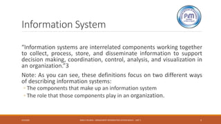 Management inofrmation system basics by ram k paliwal | PPT