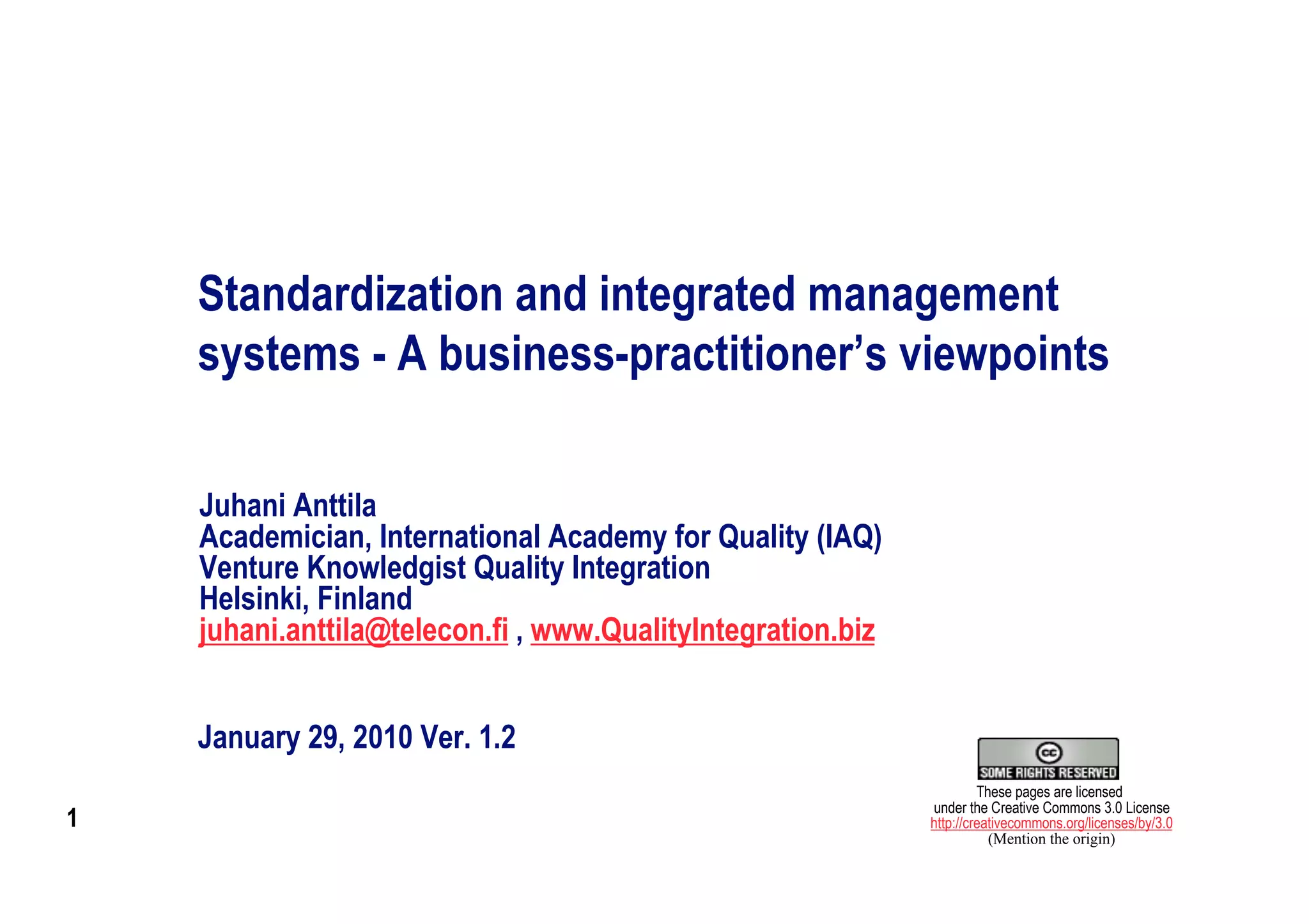 Integrated Management Systems | PDF