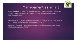 Management is an Art or Science | PPTX
