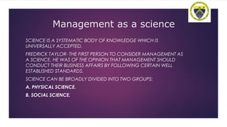 Management is an Art or Science | PPTX
