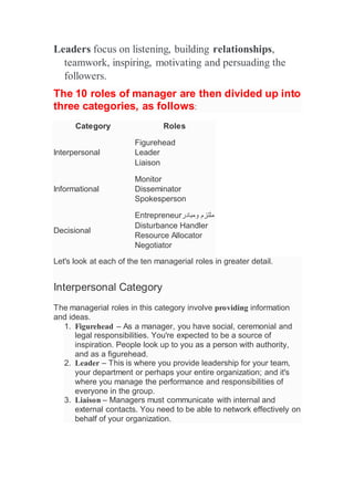 Management & leadership | DOCX