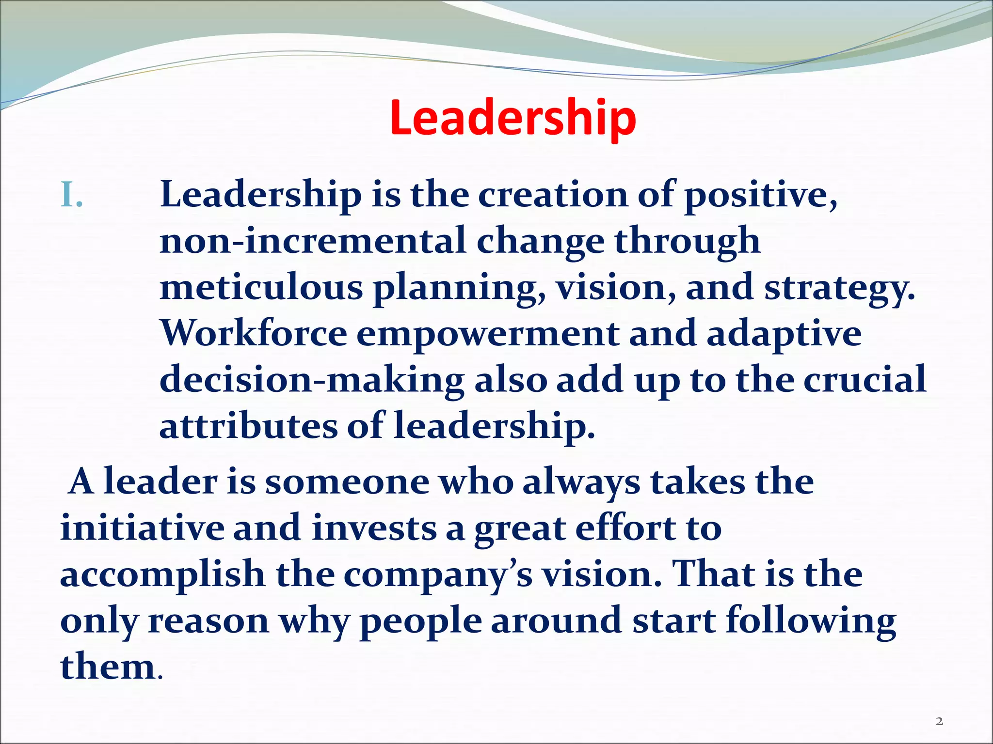 Management & Leadership | PPT