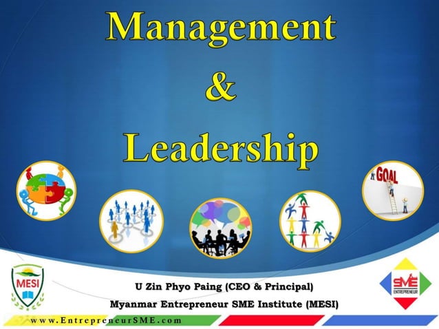 Management and Leadership Powerpoint Slide (Copyright- MESI) | PPT