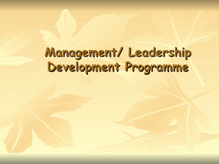 Management Leadership Development Programme