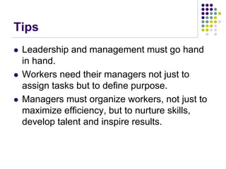 Management leadership savvy | PPT