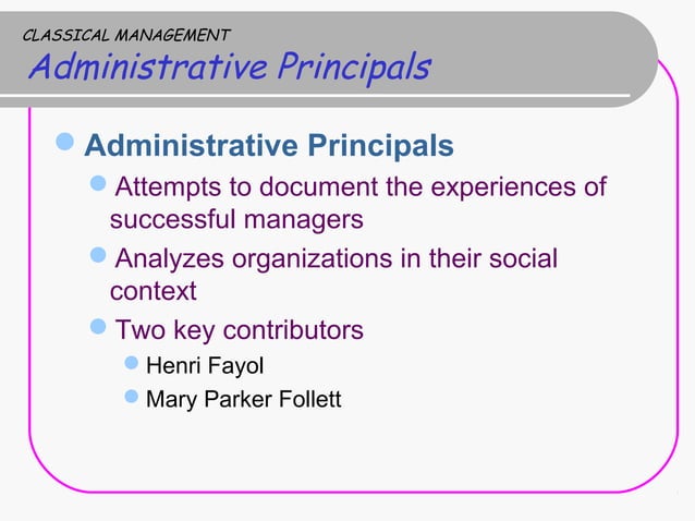 Management learning classical approaches | PPT