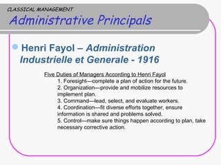 Management learning classical approaches | PPT