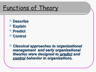 Management learning classical approaches | PPT