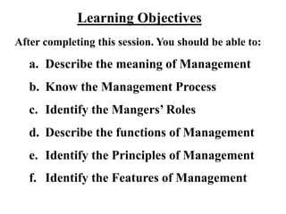 Introduction to Management | PPT