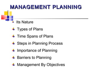 Planning in Management lecture 04_class | PPT