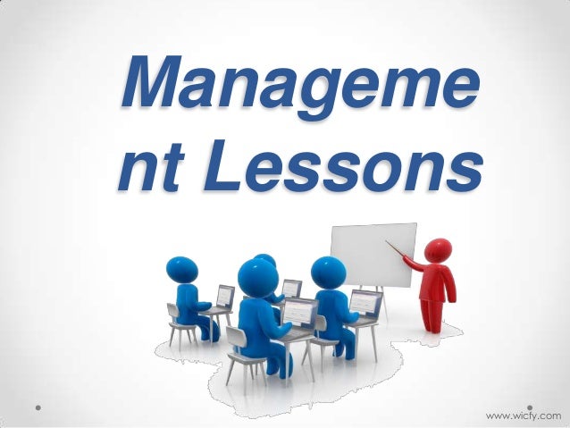 Management lessons