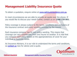 Management Liability Insurance | PPT