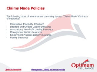 Management Liability Insurance | PPT | Free download