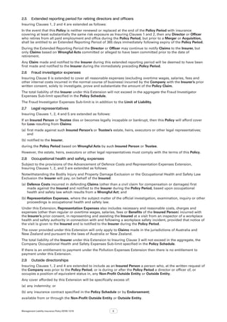 Vero Management liability policy wording | PDF