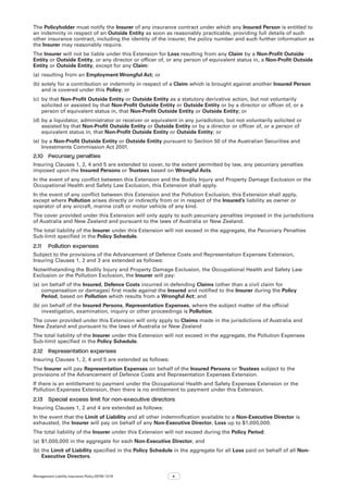 Vero Management liability policy wording | PDF