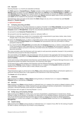 Vero Management liability policy wording | PDF