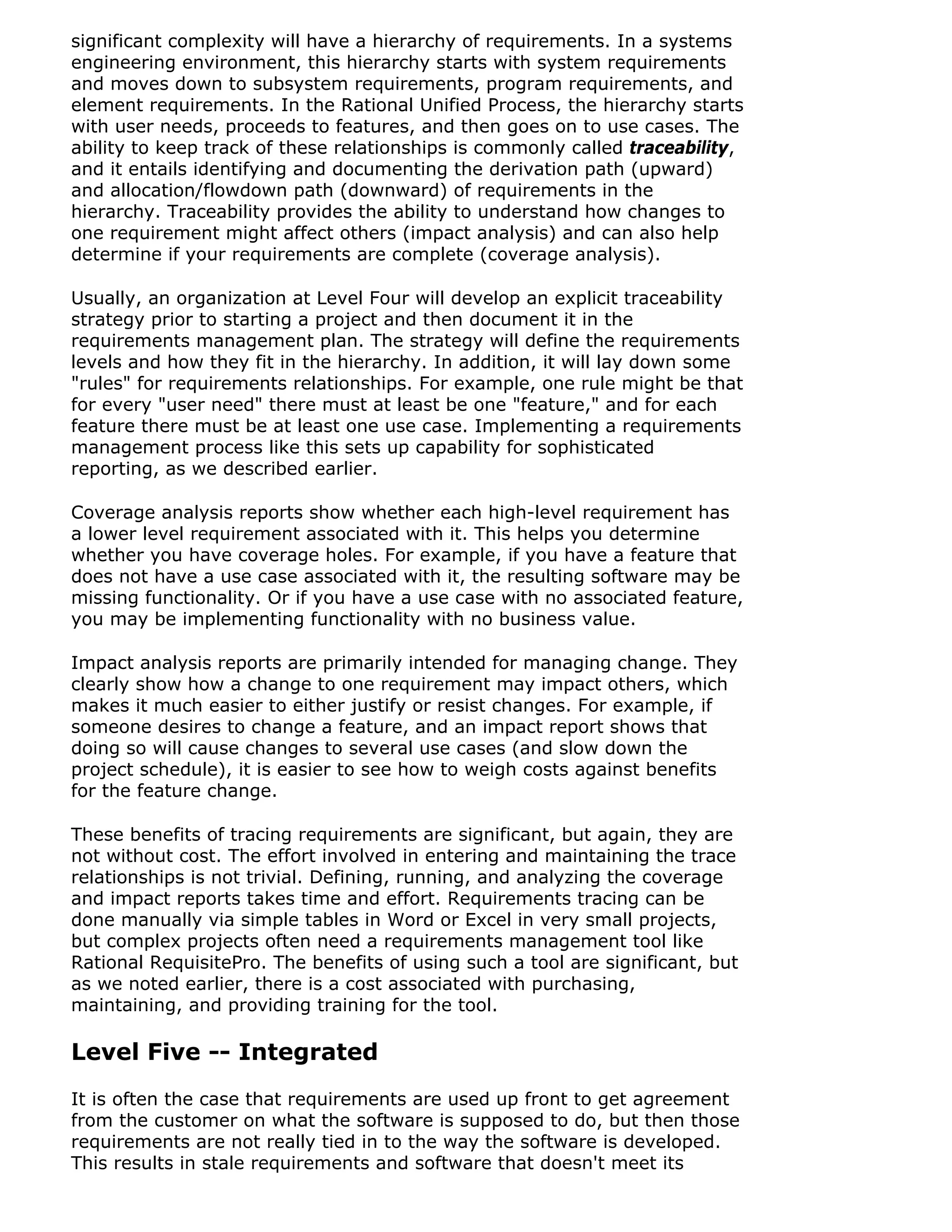 The Five Levels of Requirements Management Maturity | PDF