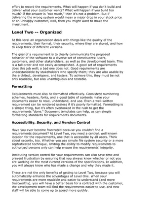 The Five Levels of Requirements Management Maturity | PDF