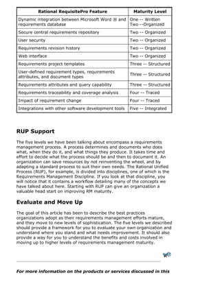 The Five Levels of Requirements Management Maturity | PDF