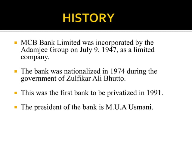 Management MCB | PPTX | Business Banking & Finance | Business