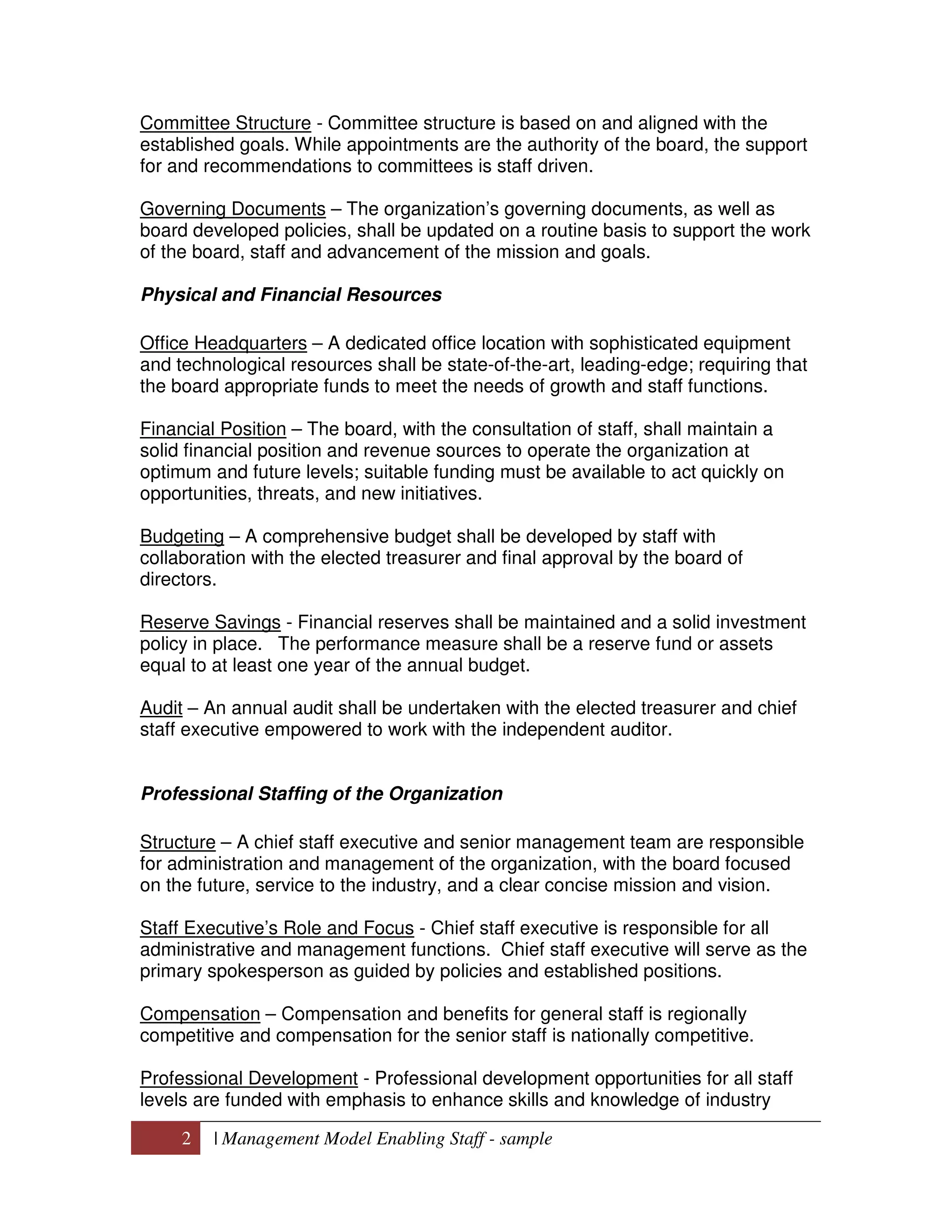 Management model enabling staff- sample 2-11 | PDF