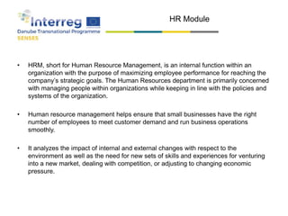 Module 4.3 - Human Resources management | PPTX
