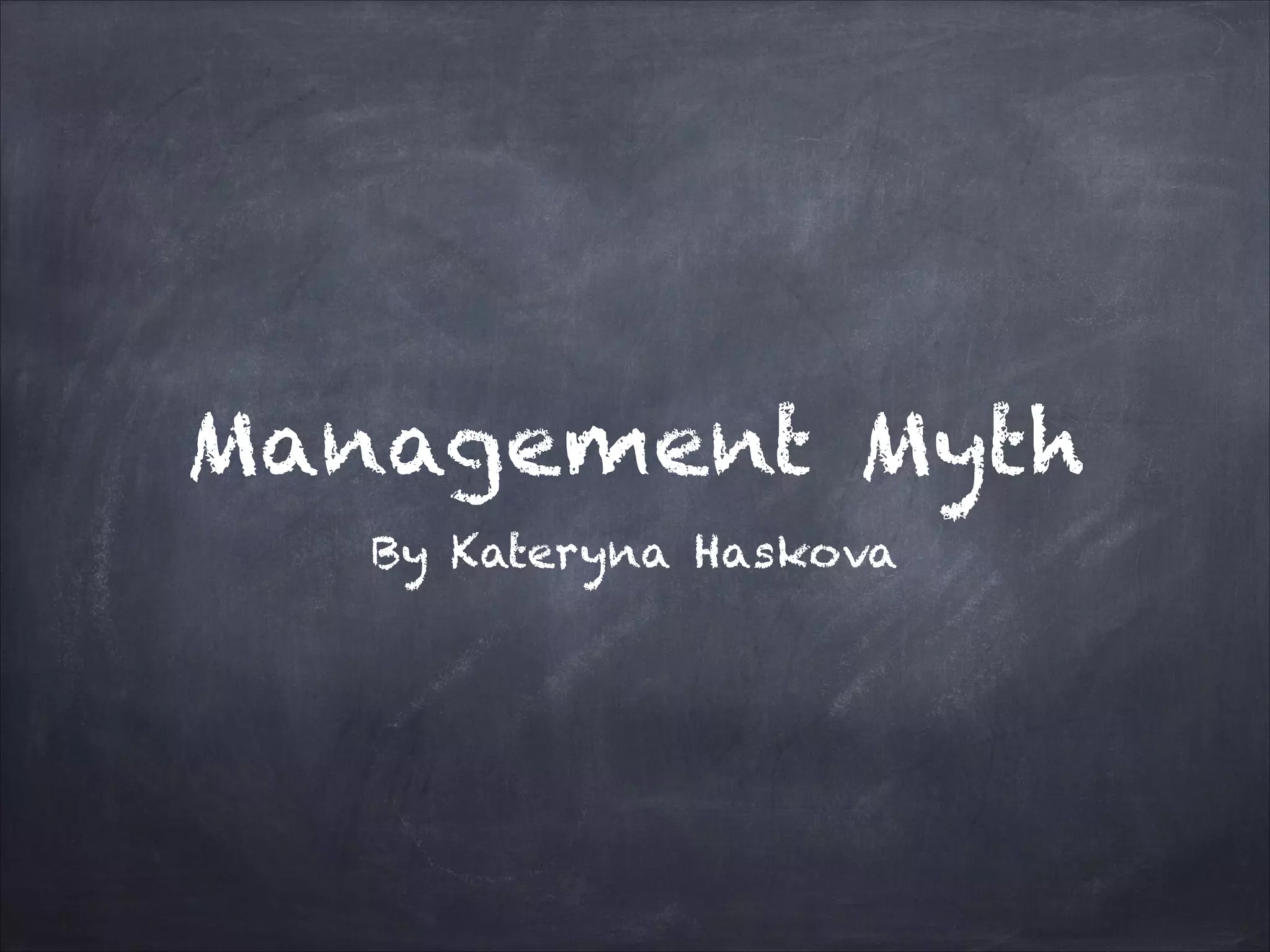 Management myth | PDF