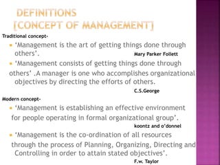 Management nature and significance | PPTX