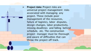 Risk Management in Engineering Construction Project | PPTX