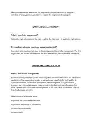 Management notes | PDF