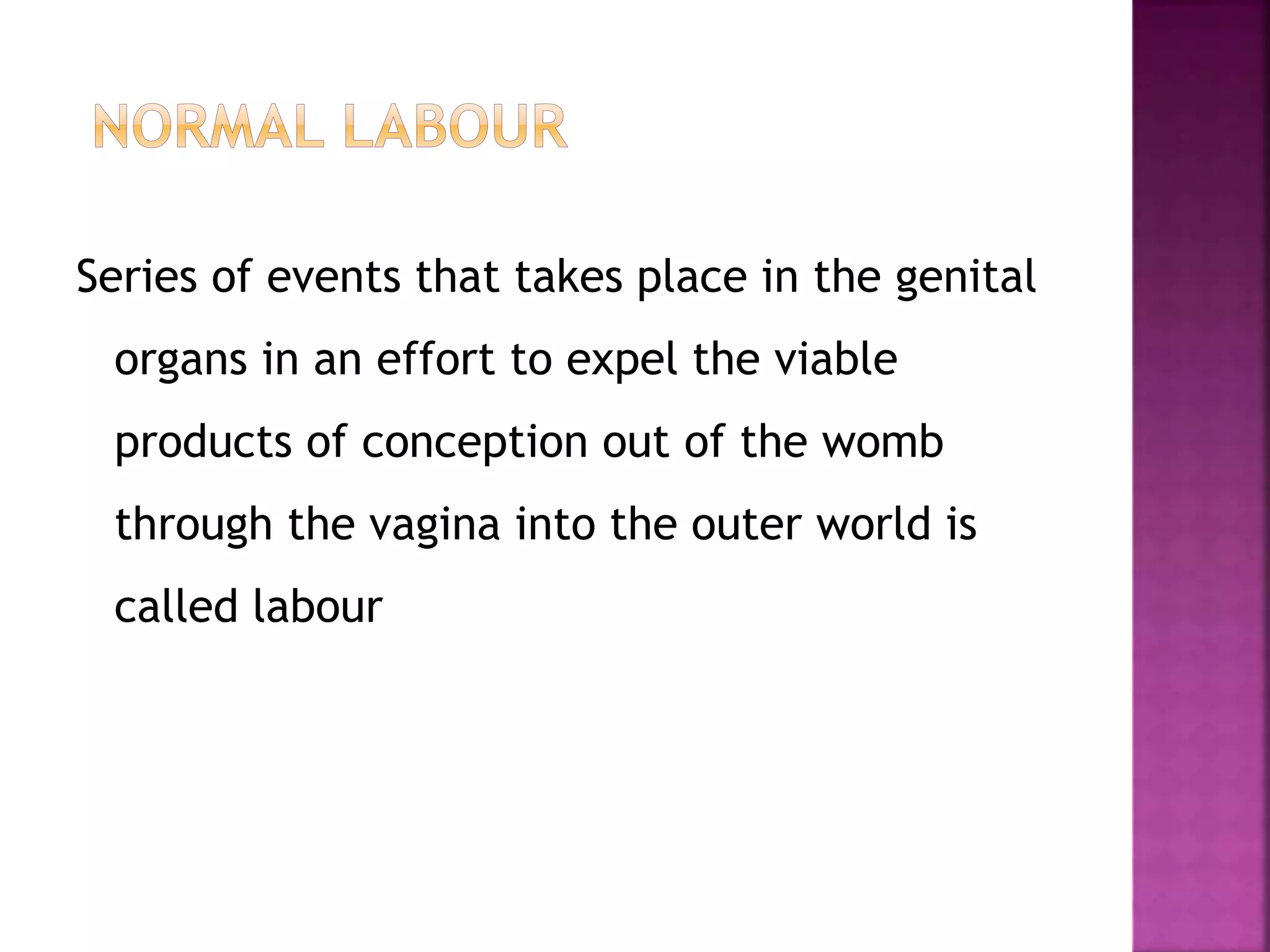Management of 2nd stage of labour | PDF