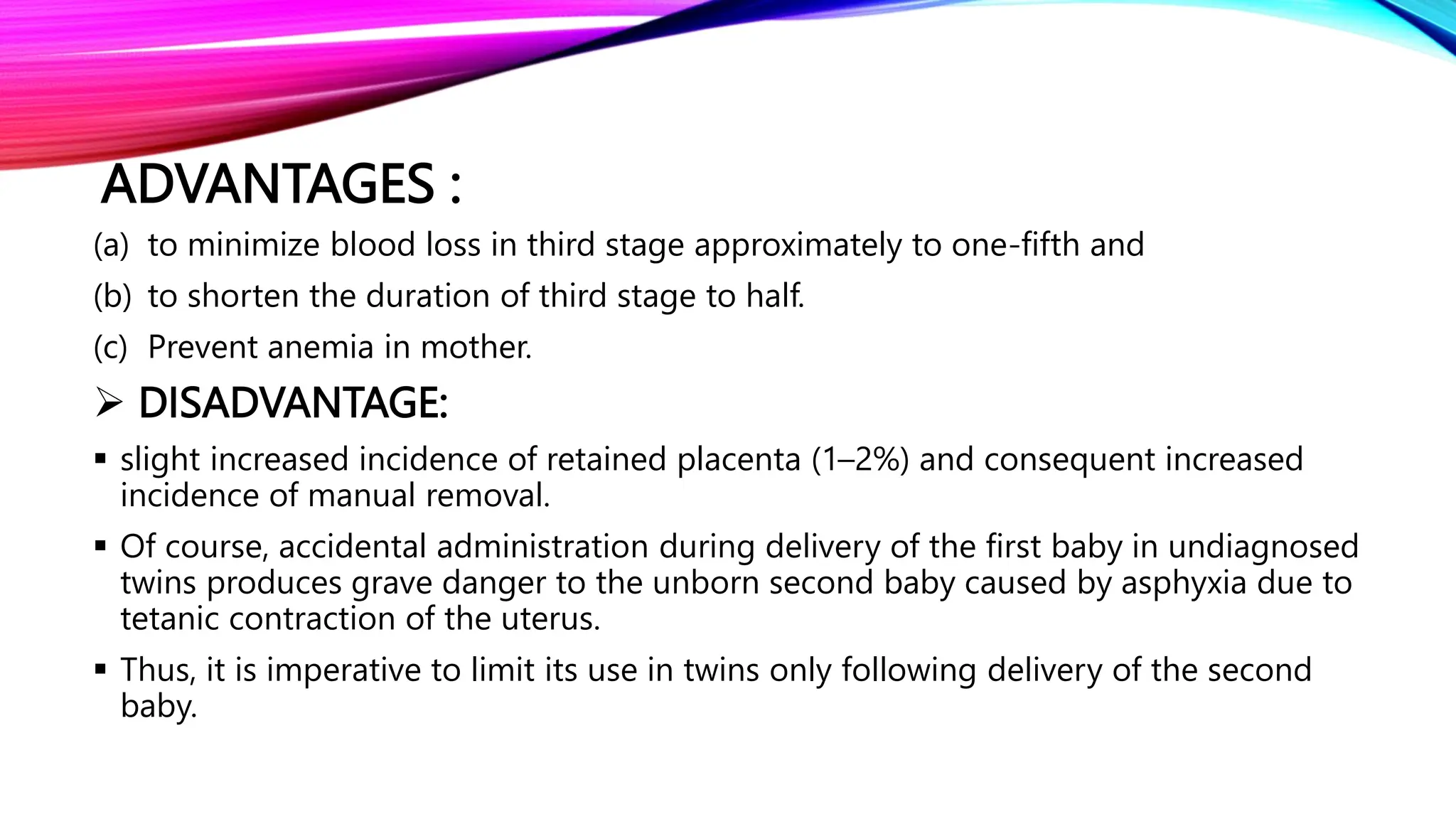 MANAGEMENT OF 3RD STAGE OF LABOR.pptx OBG | PPTX