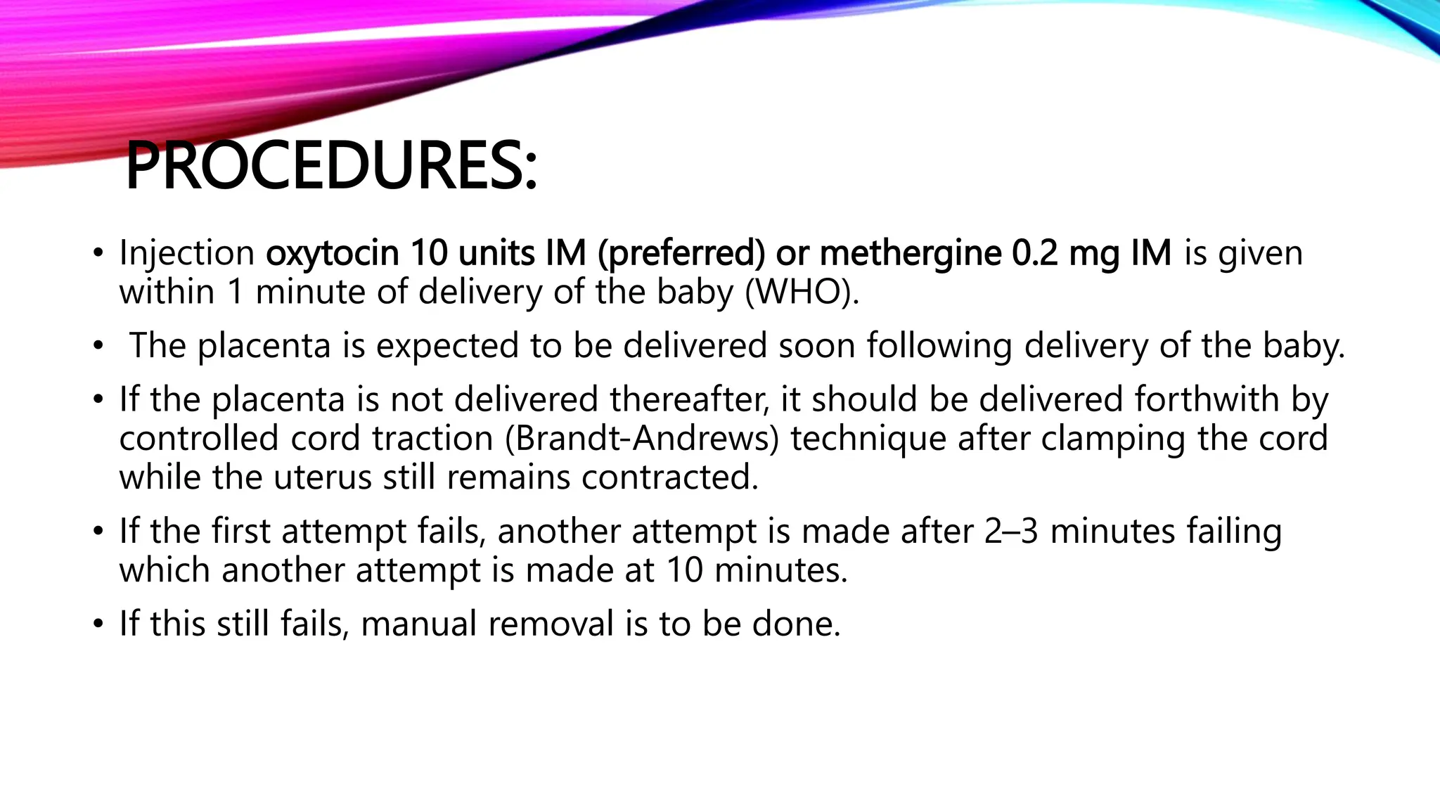 MANAGEMENT OF 3RD STAGE OF LABOR.pptx OBG | PPTX
